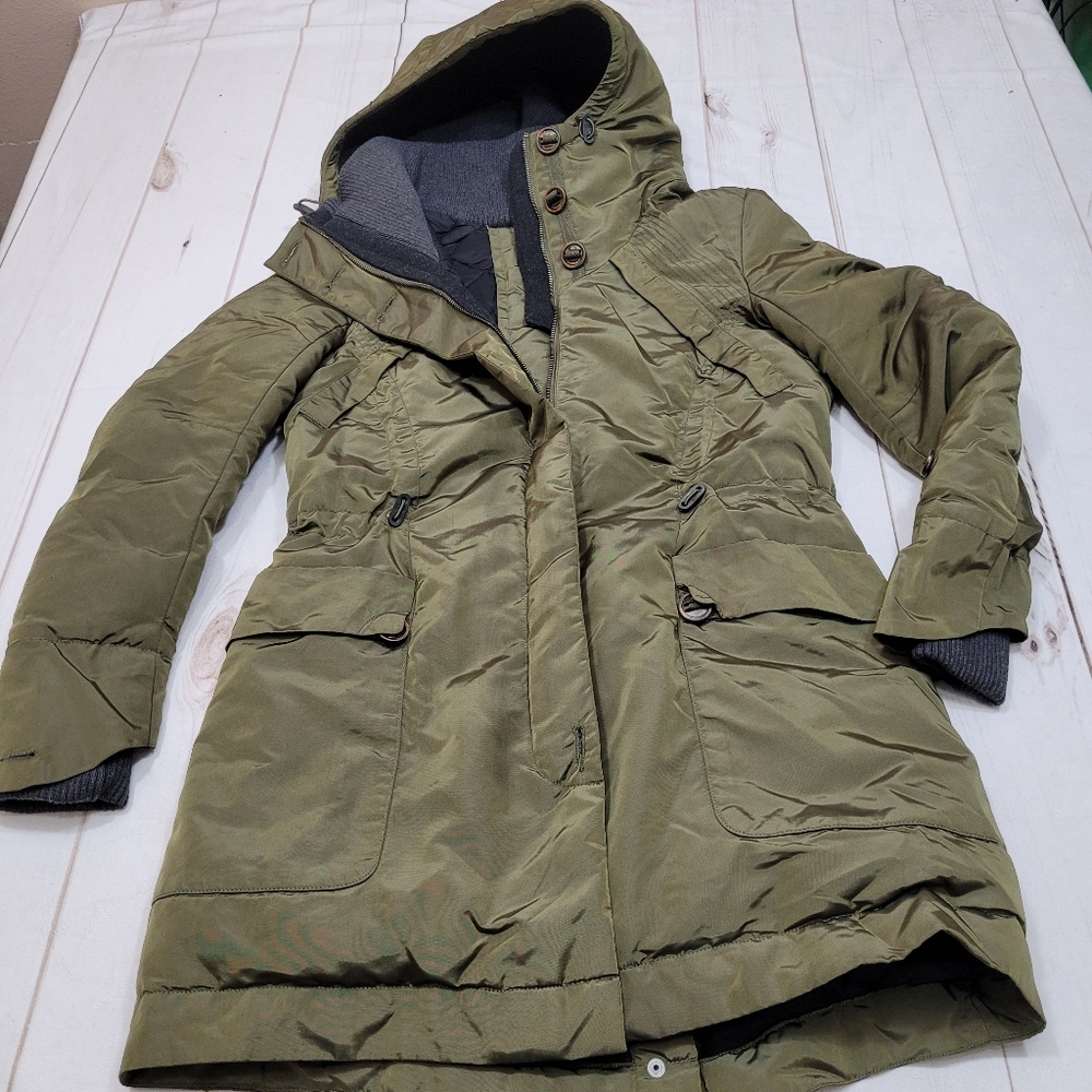 Rainforest Green Down Parka Jacket Long - Gem